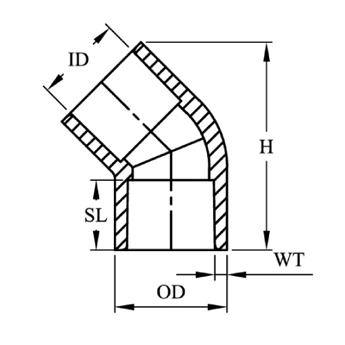 UPVC Elbow 45° - Petron Thermoplast