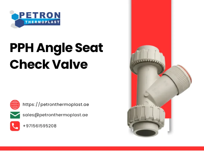 PPH Angle Seat Check Valve - Petron Thermoplast
